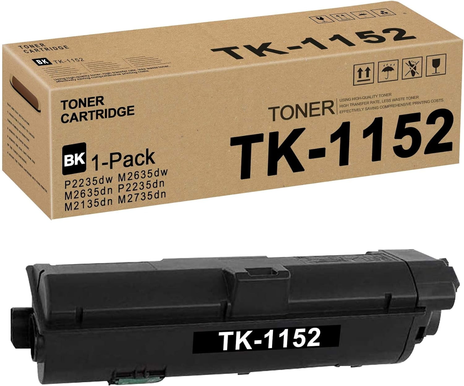 Kyocera TK1152 Toner Cartridge (Black,1 Pack) for P2235dw, M2635dw ...