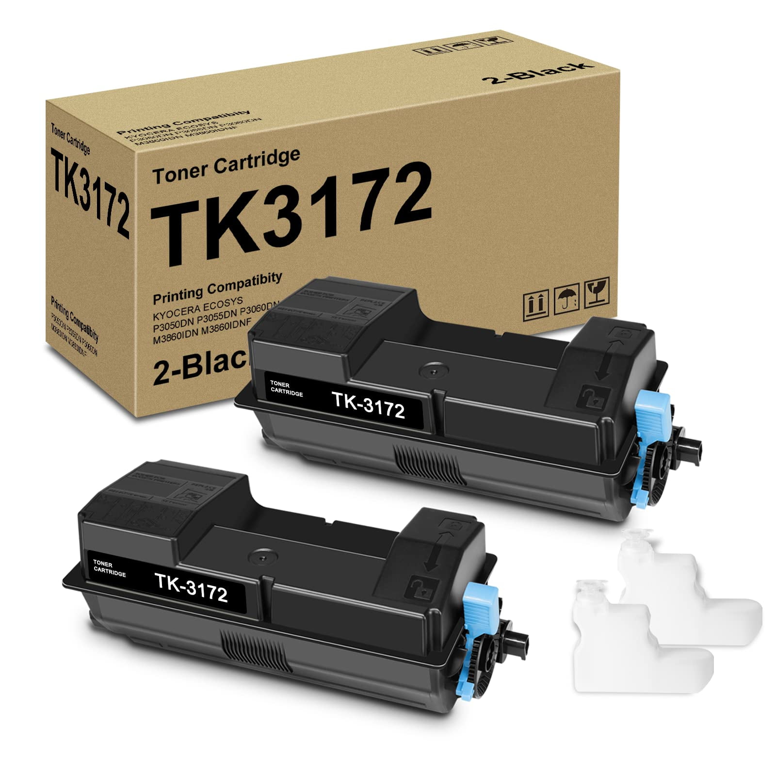 TK3172 TK-3172 1T02T80US0 (2 Pack Black) Toner Cartridge Compatible ...