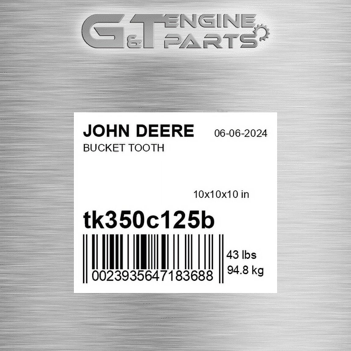 TK350C125B BUCKET TOOTH fits JOHN DEERE (New OEM) - Walmart.com