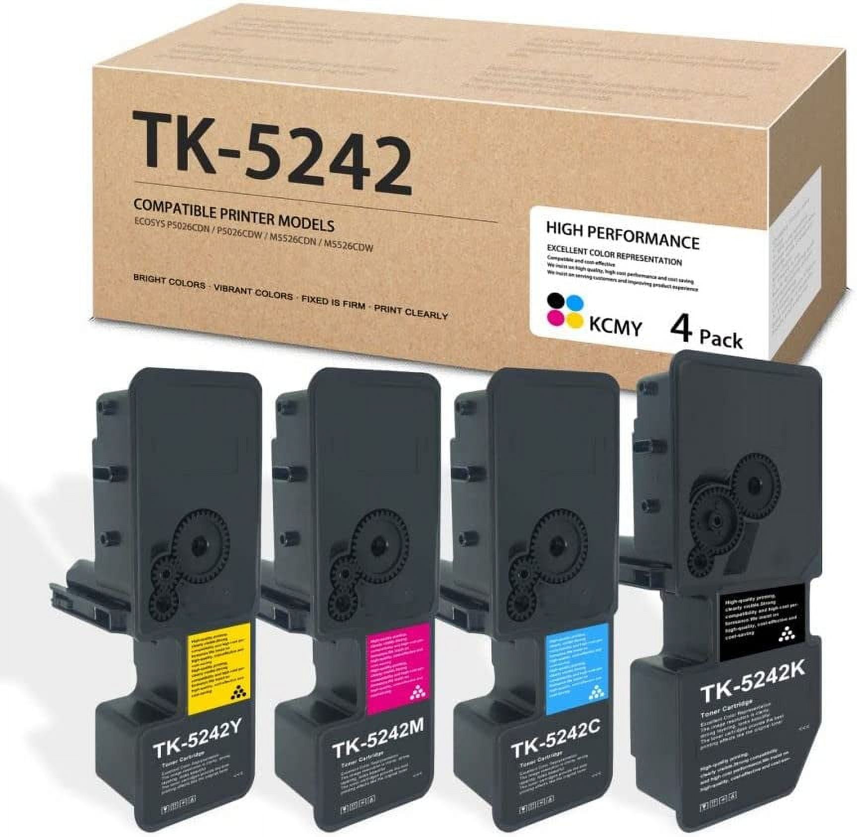 TK5242 (TK-5242) 4-Color Toner Cartridge Set - TK-5242K TK-5242C TK ...