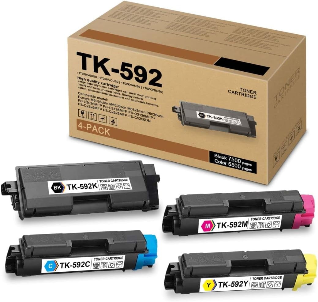 TK592TK-592K TK-592C TK-592M TK-592Y Toner Replacement for Kyocera ...