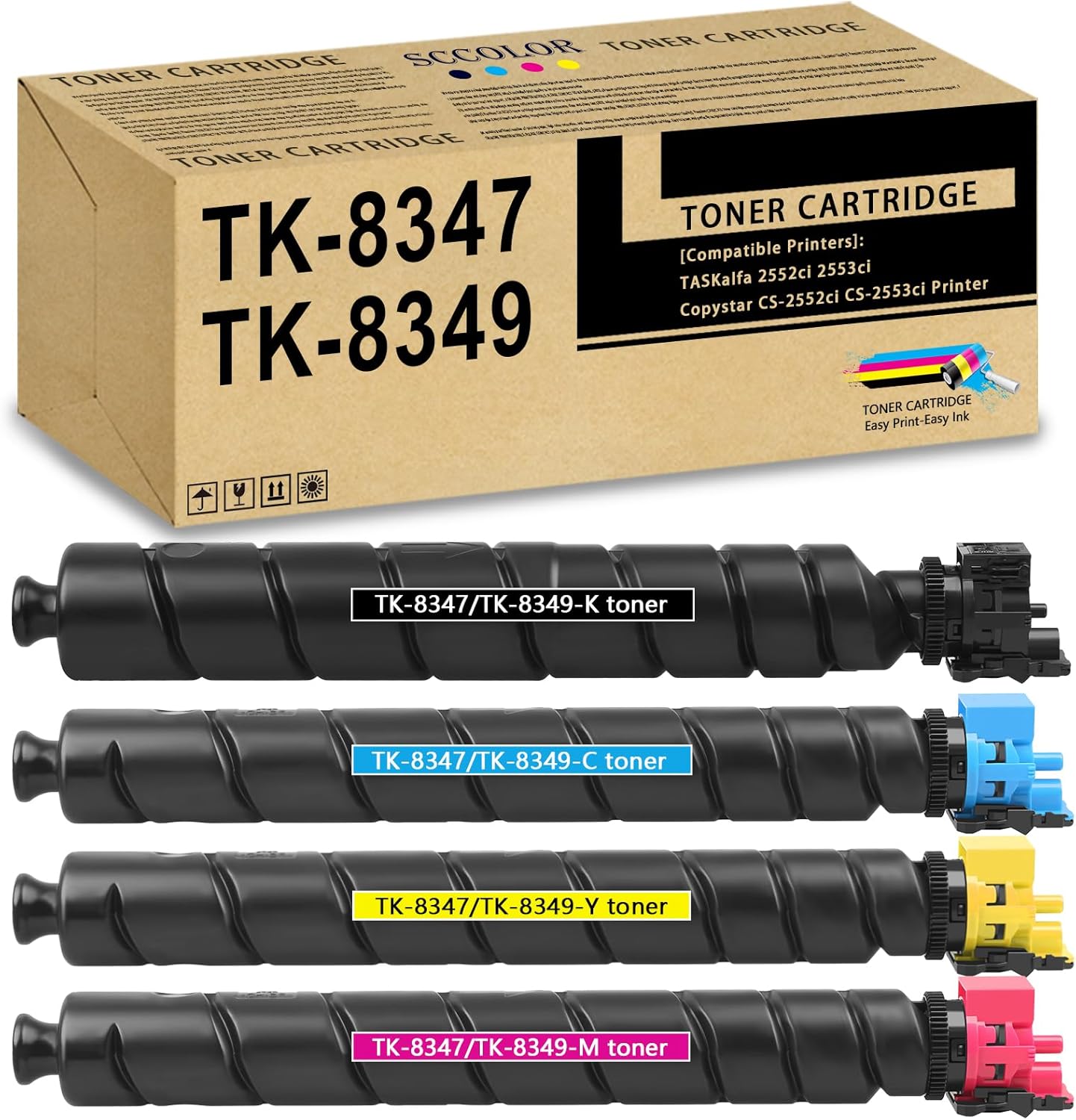 TK8347 TK-8347 TK8349 TK-8349 Toner Cartridge High Capacity 4Pack ...