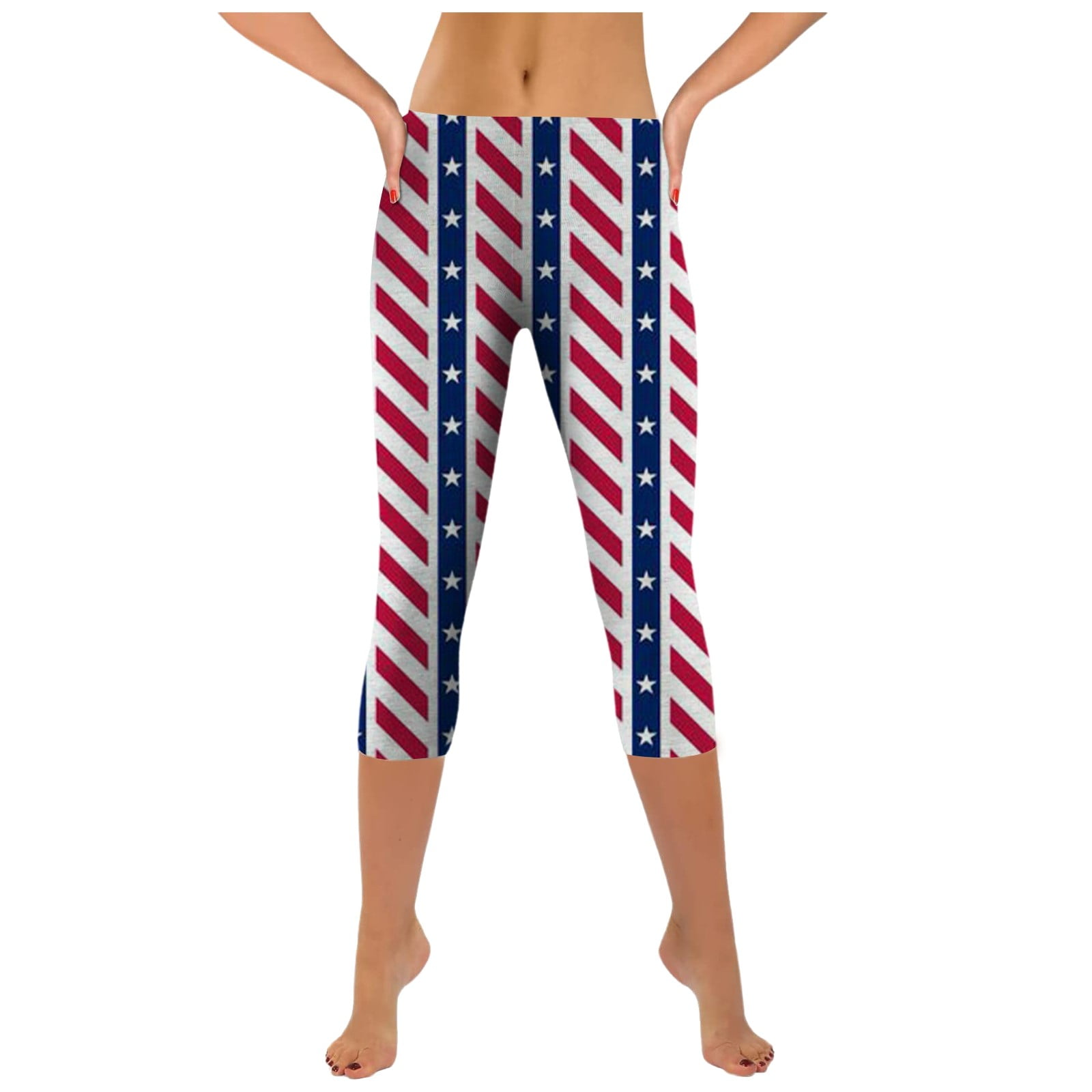 TKAOPKFD Women B Patriotic USA Flag Custom Color Leggings Skinny Pants ...