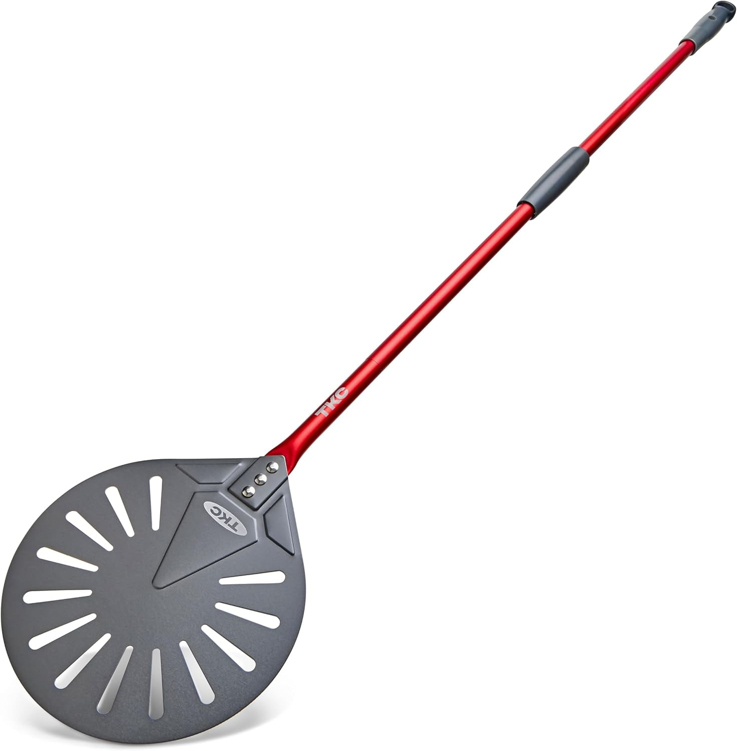 TKC 9" Perforated Pizza Peel, Professional Aluminum Pizza Turning Peel ...