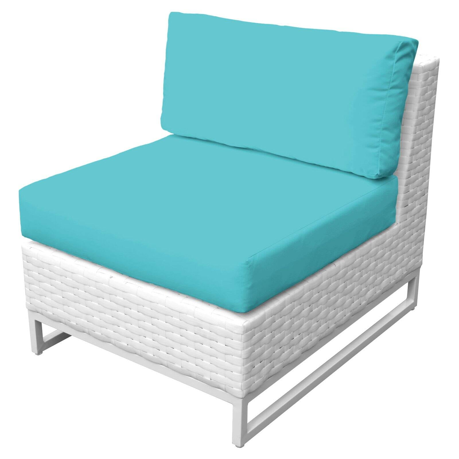 TKC Miami Armless Patio Chair in Turquoise (Set of 2) - Walmart.com