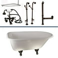 BarclayTub Kit 60" CI Roll Top, Shwr - Walmart.com