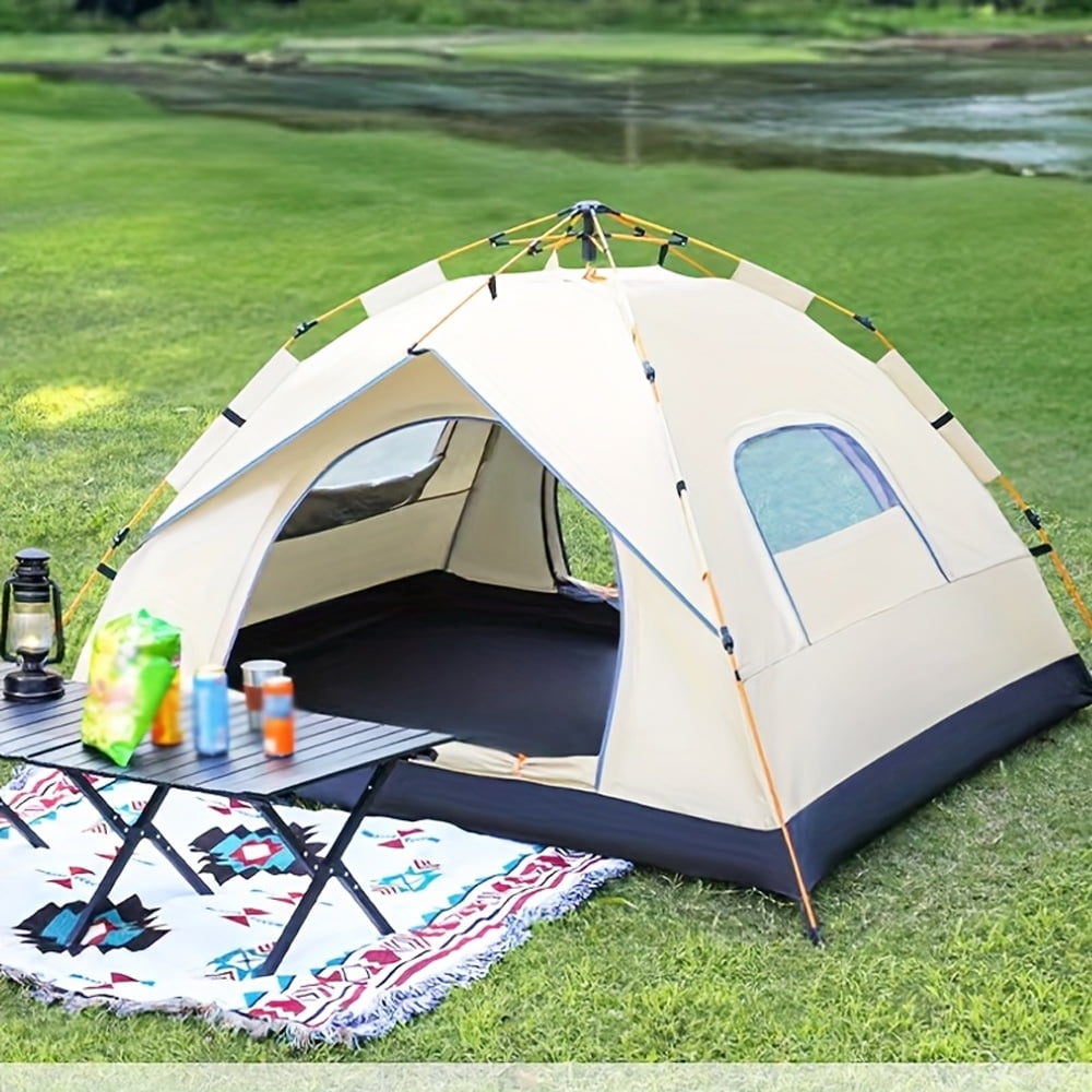 TKDMR 4-6-Person Dome Tent with Instant Pop Up Tent Family Camping Tent Portable Tent Automatic ...