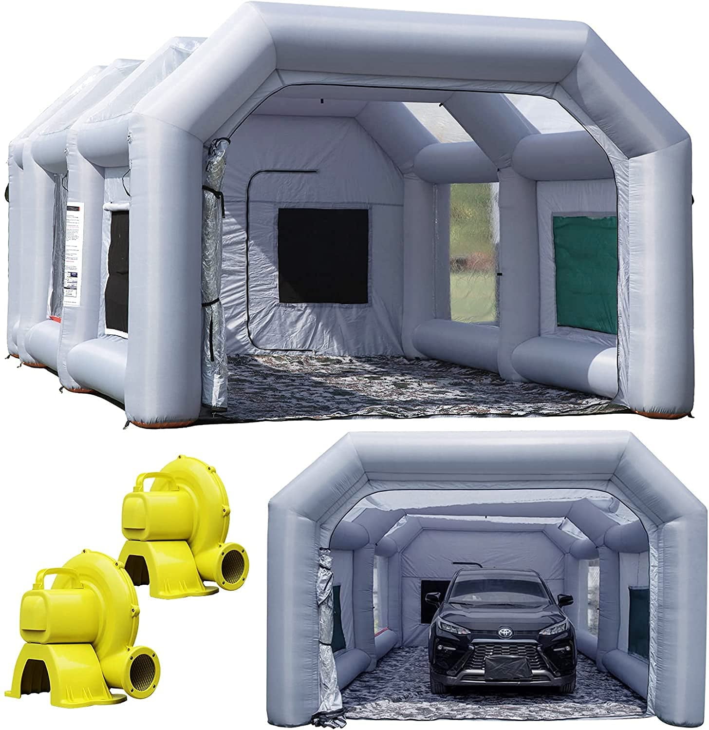 TKLoop 26X15X10Ft Inflatable Paint Booth Tent with Air Filter System ...