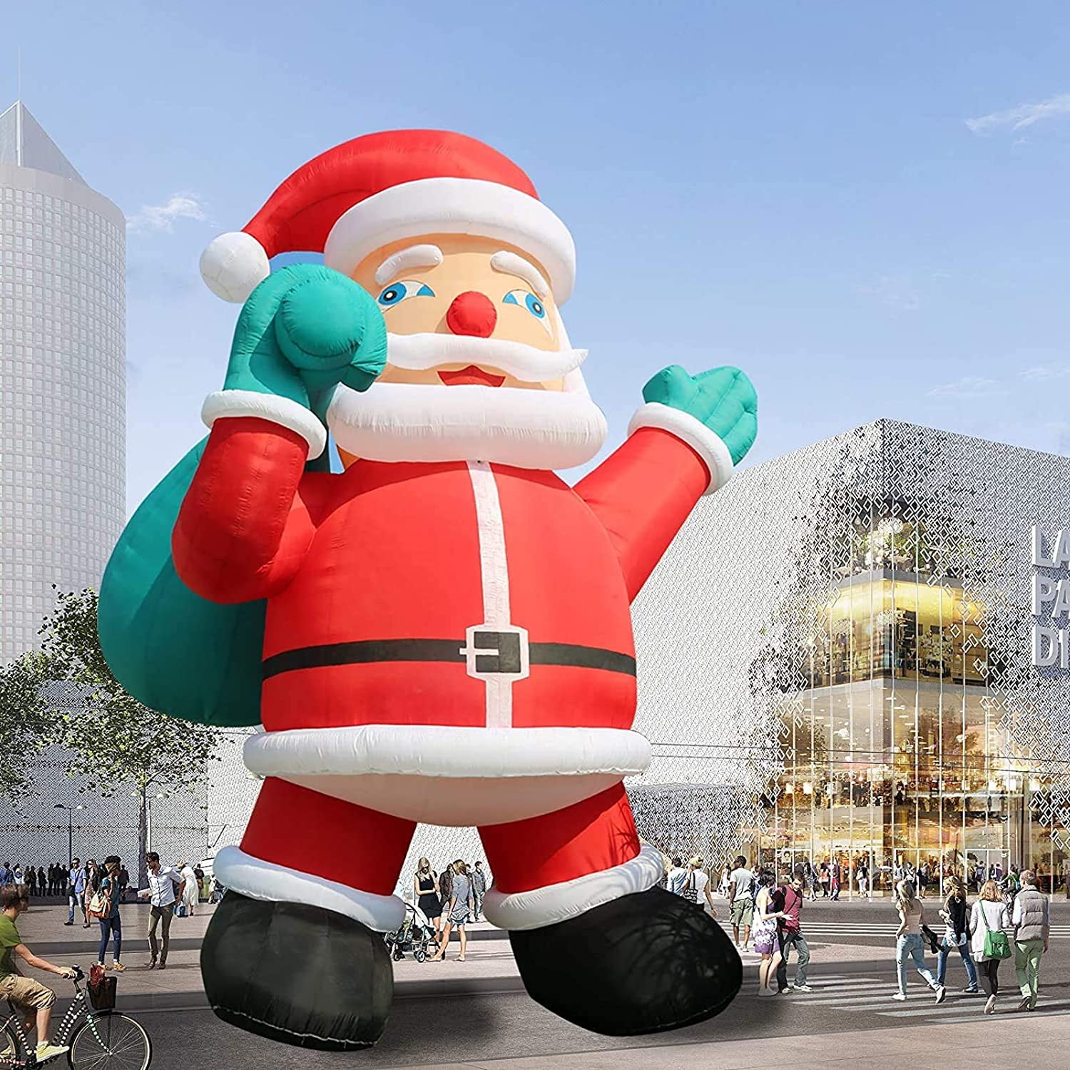 HUGE Colossal TKLoop Outdoor Christmas Santa Claus, Big Inflatable ...