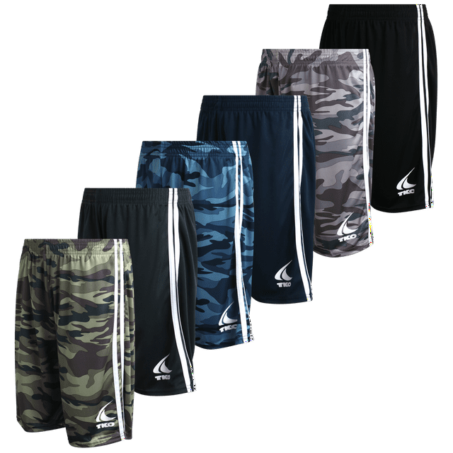TKO Boys' Gym Mesh Active Athletic Performance Dry Fit Basketball Shorts 6-Pack (8-16) - Walmart.com
