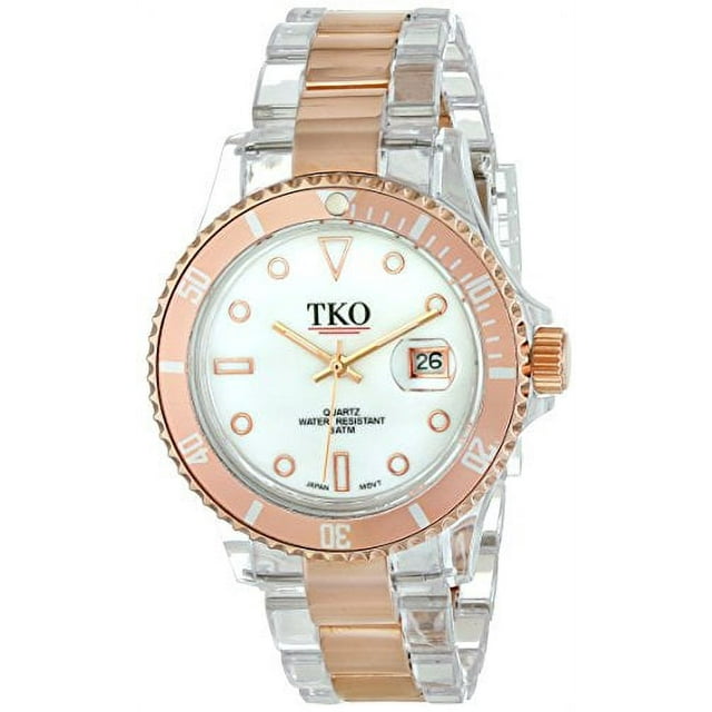 TKO ORLOGI Women's TK500-RW Venezia Steel Rosegold Plastic Case and ...