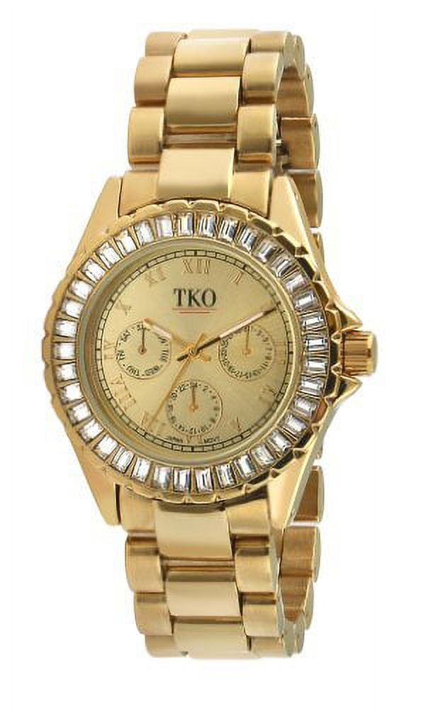 TKO ORLOGI Women's TK520-GD Capri Metal Gold Swarovski Crystal Watch - Walmart.com