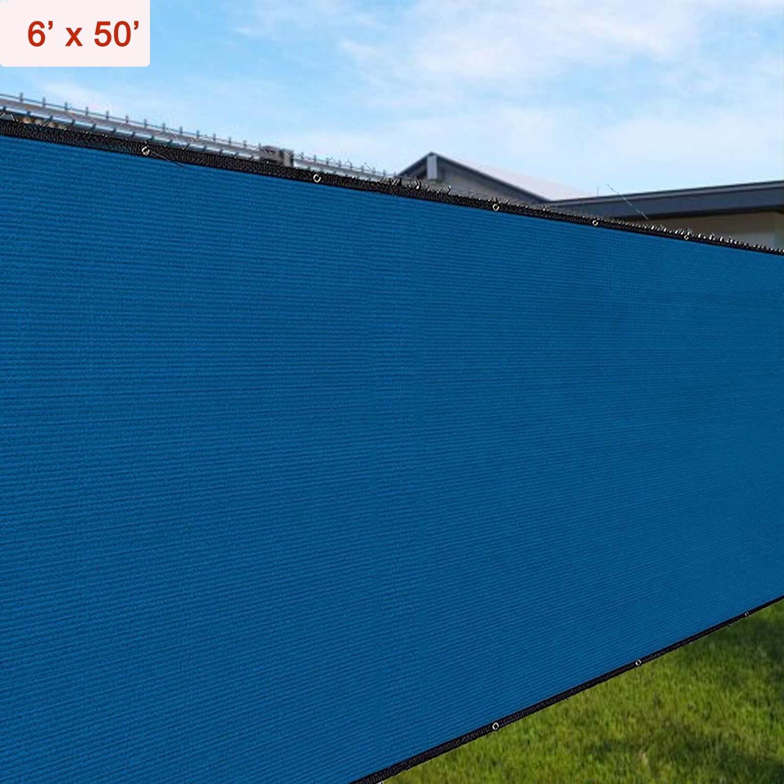 TKOOFN 6' x 50' Outdoor Privacy Fence Screen Mesh Cover for Backyard ...