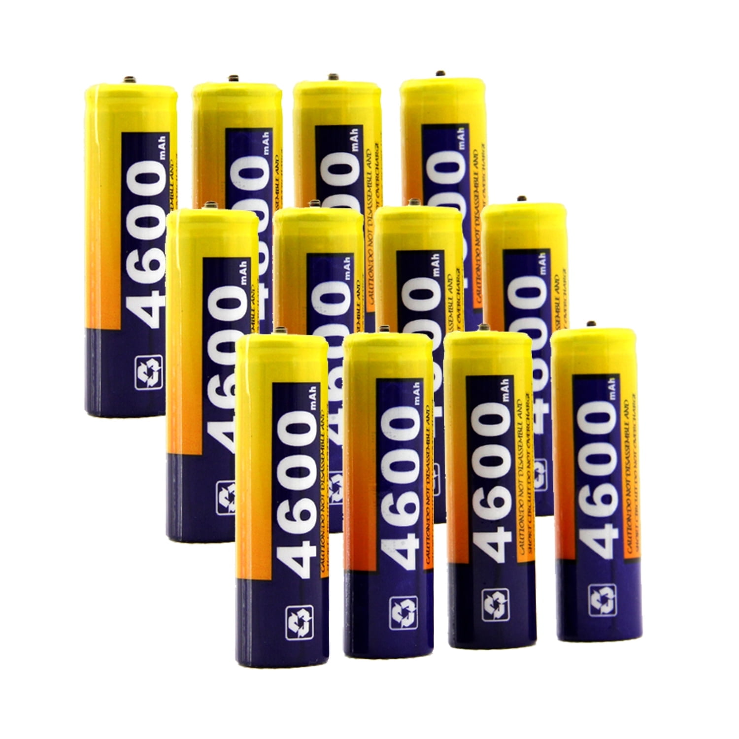 TKOOFN Rechargeable AA Batteries (12 Pack), 4600mAh High Capacity NiMH ...
