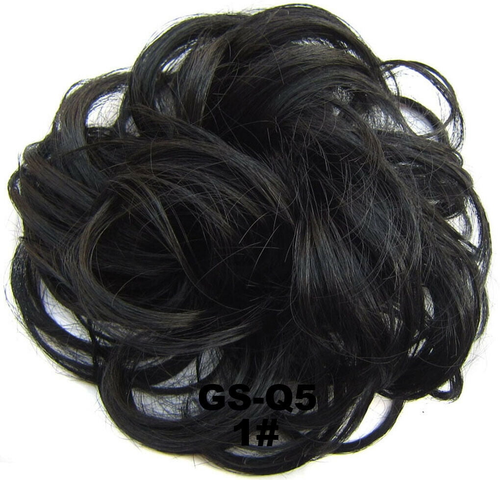 TKOOFN Synthetic Hair Extensions Messy Bun Tousled Updo Hair Piece for ...