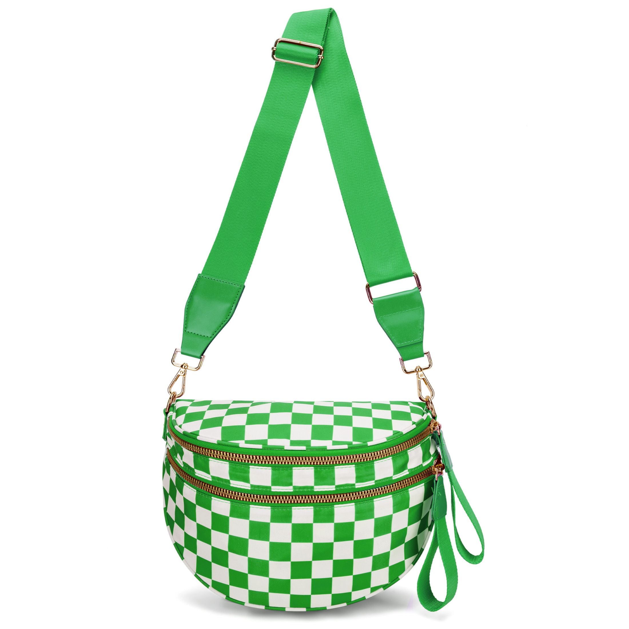 TKWEO Checkered Crossbody Bag for Women Fanny Packs Shoulder Bum Bag ...