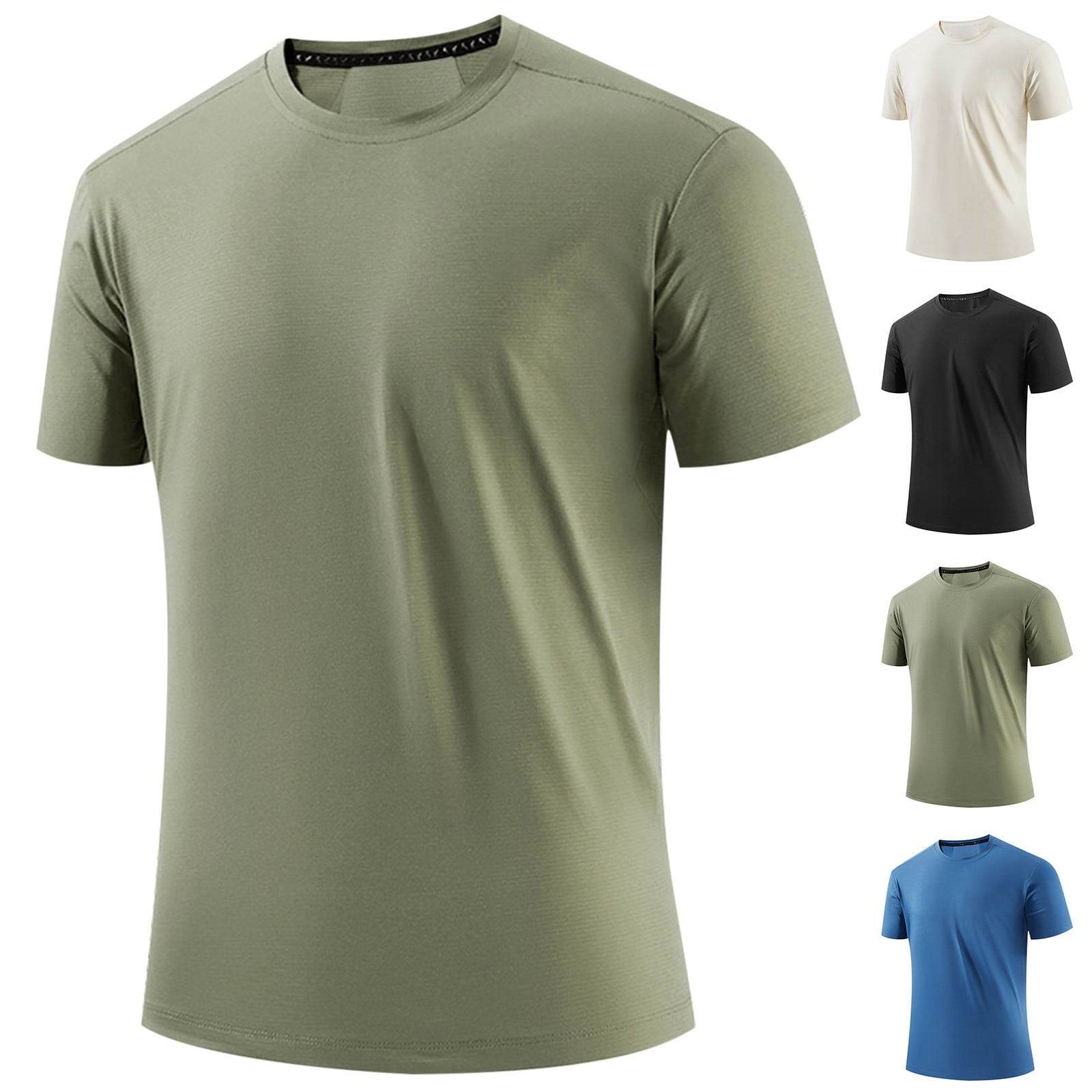 TKYCMSUAKI Mens Sports Shirts Ice Silk Short Sleeve Quick Dry T-Shirts ...