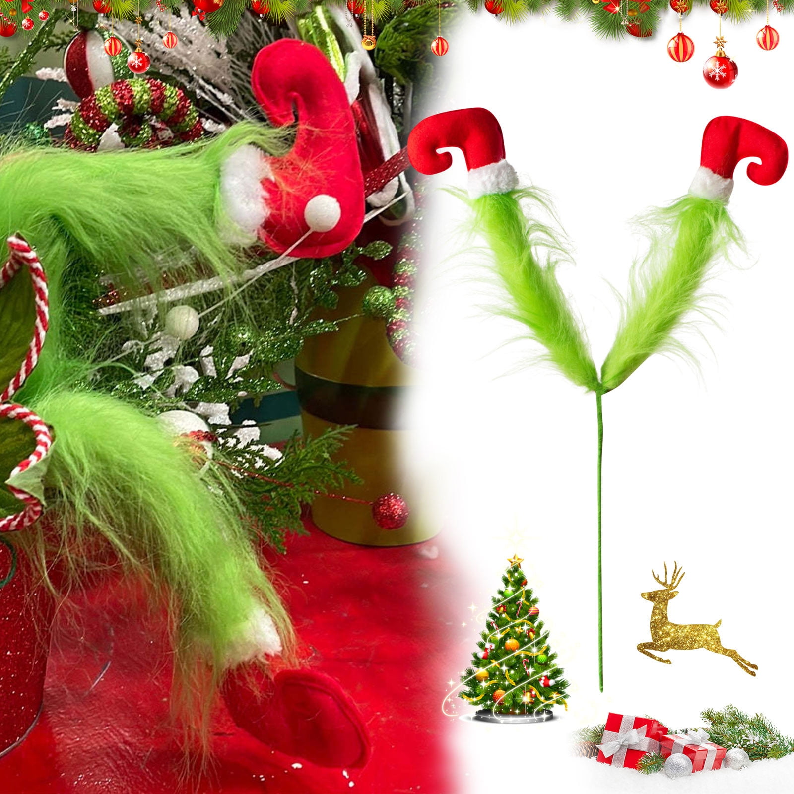 TKing Fashion Christmas Green Elf Elves Legs Tree Decorations ...