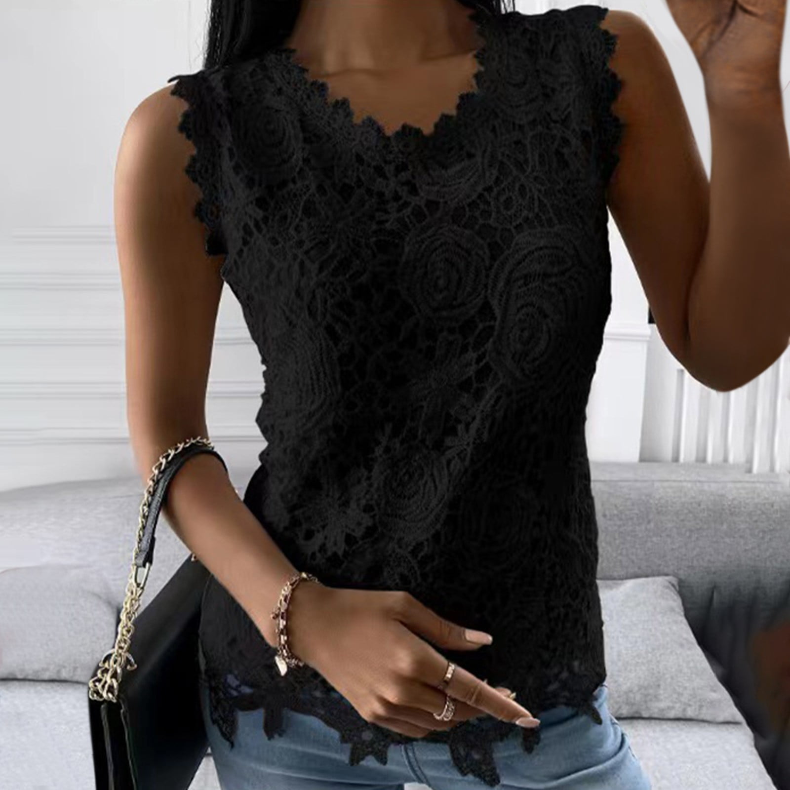 TKing Fashion Tank Tops for Women Workout Crewneck Loose Fit Basic Y2k ...