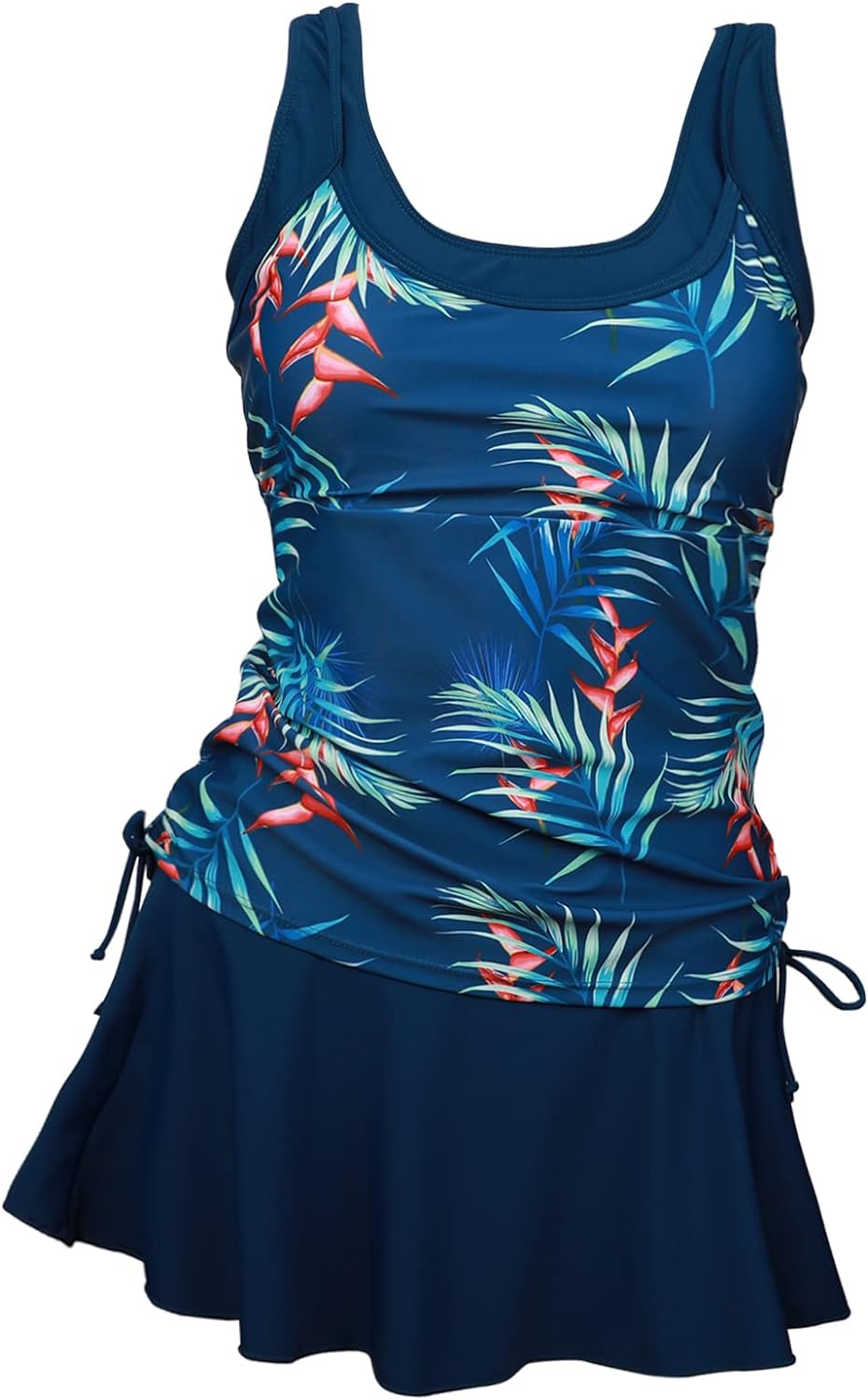 TKing Fashion Women's Tankini Striped Vintage Swim Dress Swim Suits for ...