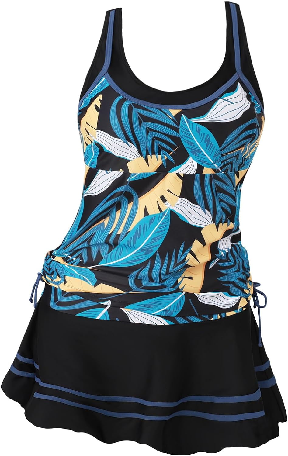 TKing Fashion Women's Tankini Striped Vintage Swim Dress Swim Suits for ...