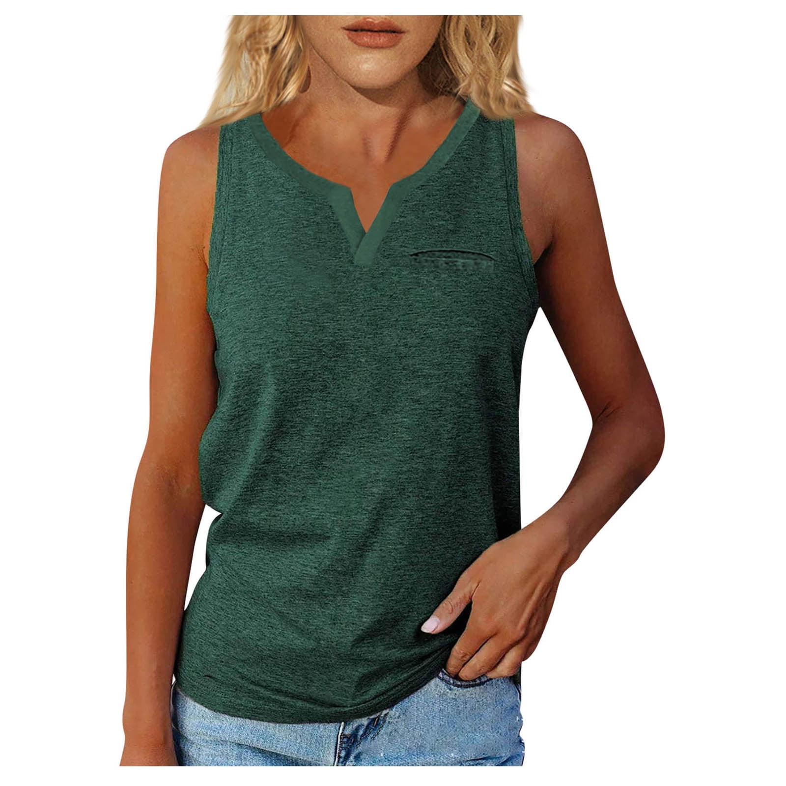 TKing Fashion Womens Sleeveless Blouses Casual Loose Fit Summer Tank ...