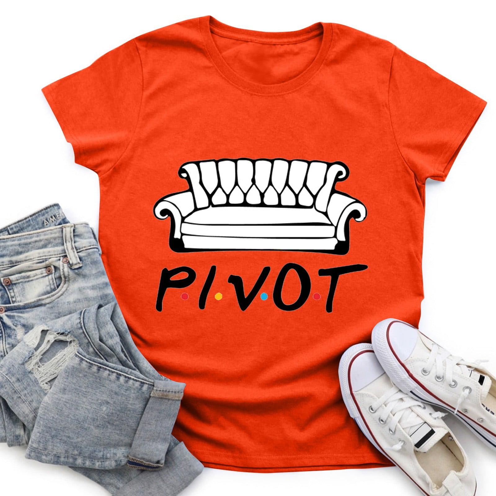 TKing Fashion Womens T-Shirts Friends Tops Friends TV Show Merchandise ...