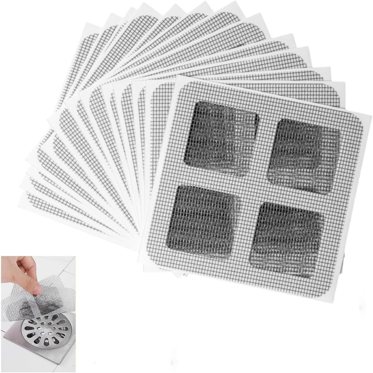 TKing Home Disposable Hair Drain Stickers, 2024 Upgrade Floor Drain ...