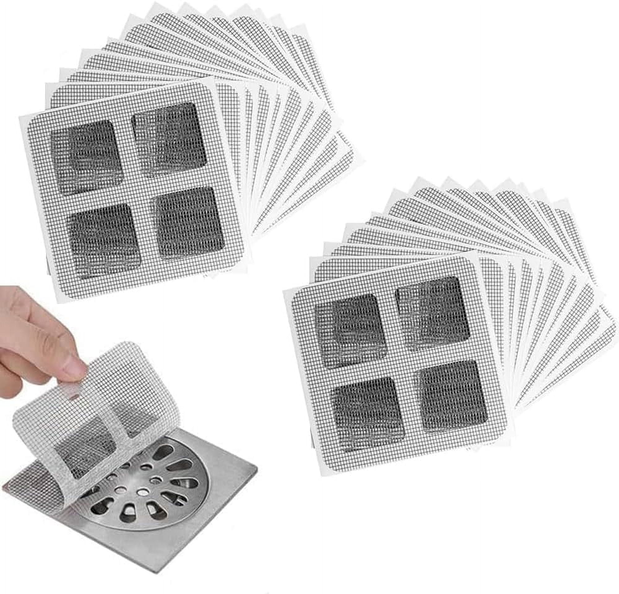 TKing Home Disposable Hair Drain Stickers, 4" X 4" Disposable Shower ...