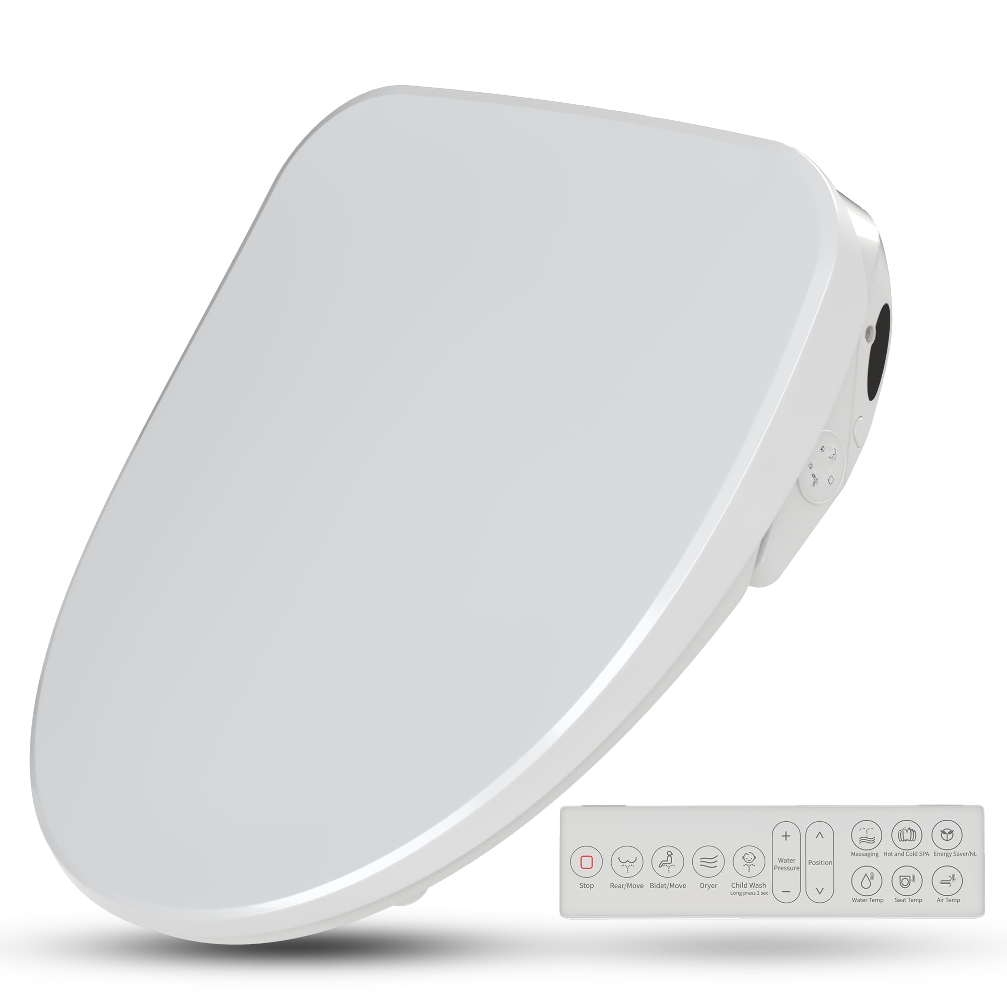 ENVO by ANZZI Smart Electric Bidet Toilet Seat, Heated, Remote Control ...