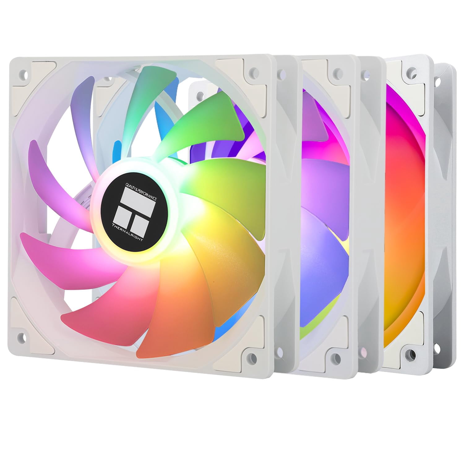 TL-C12CW-S X3 CPU Fan, 120mm 4pin PWM Silent Computer Case Cooler Fan ...