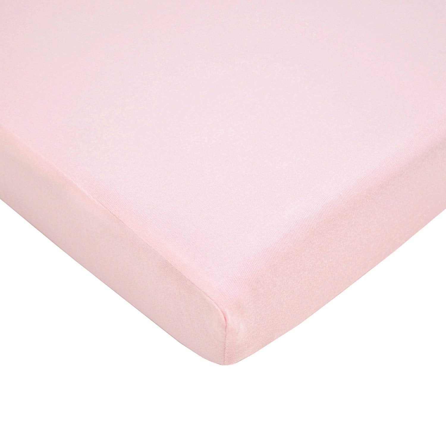 TL Care Supreme 100% Natural Cotton Jersey Knit Mini Crib Sheet, Pink ...