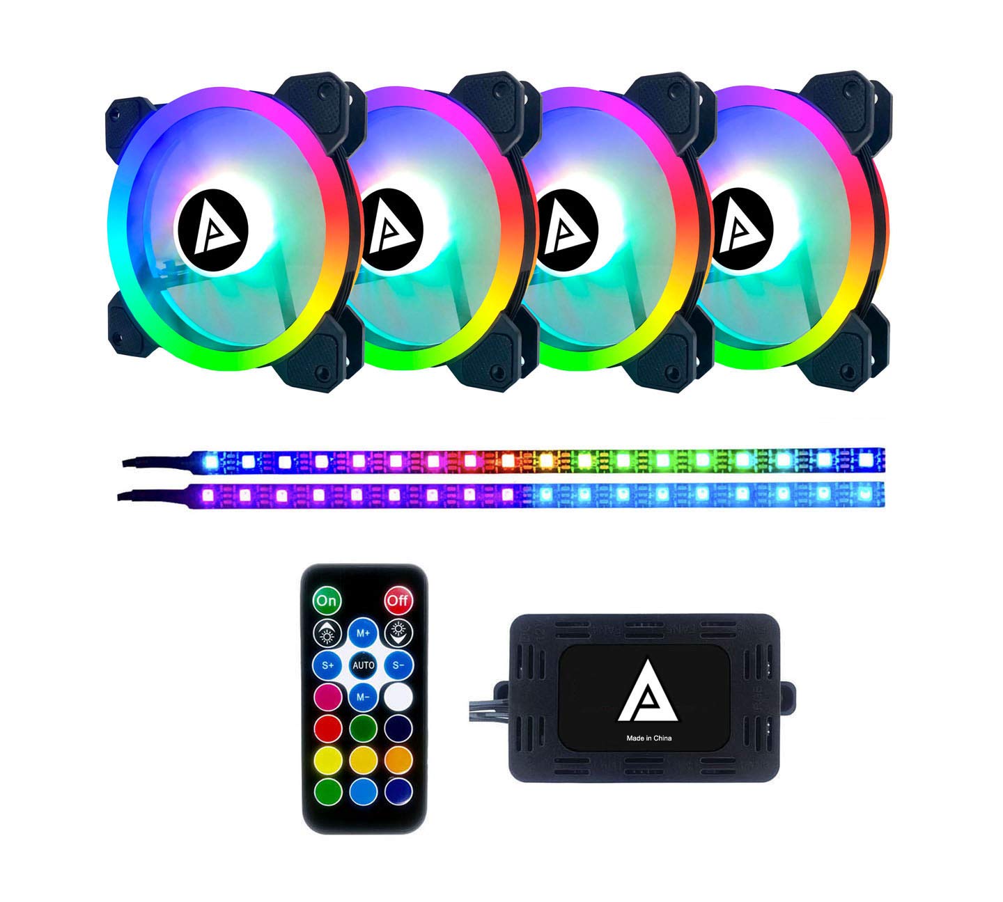 TL42-RGB Twilight 120mm Silent Dual-Ring RGB Color Changing Fan with ...