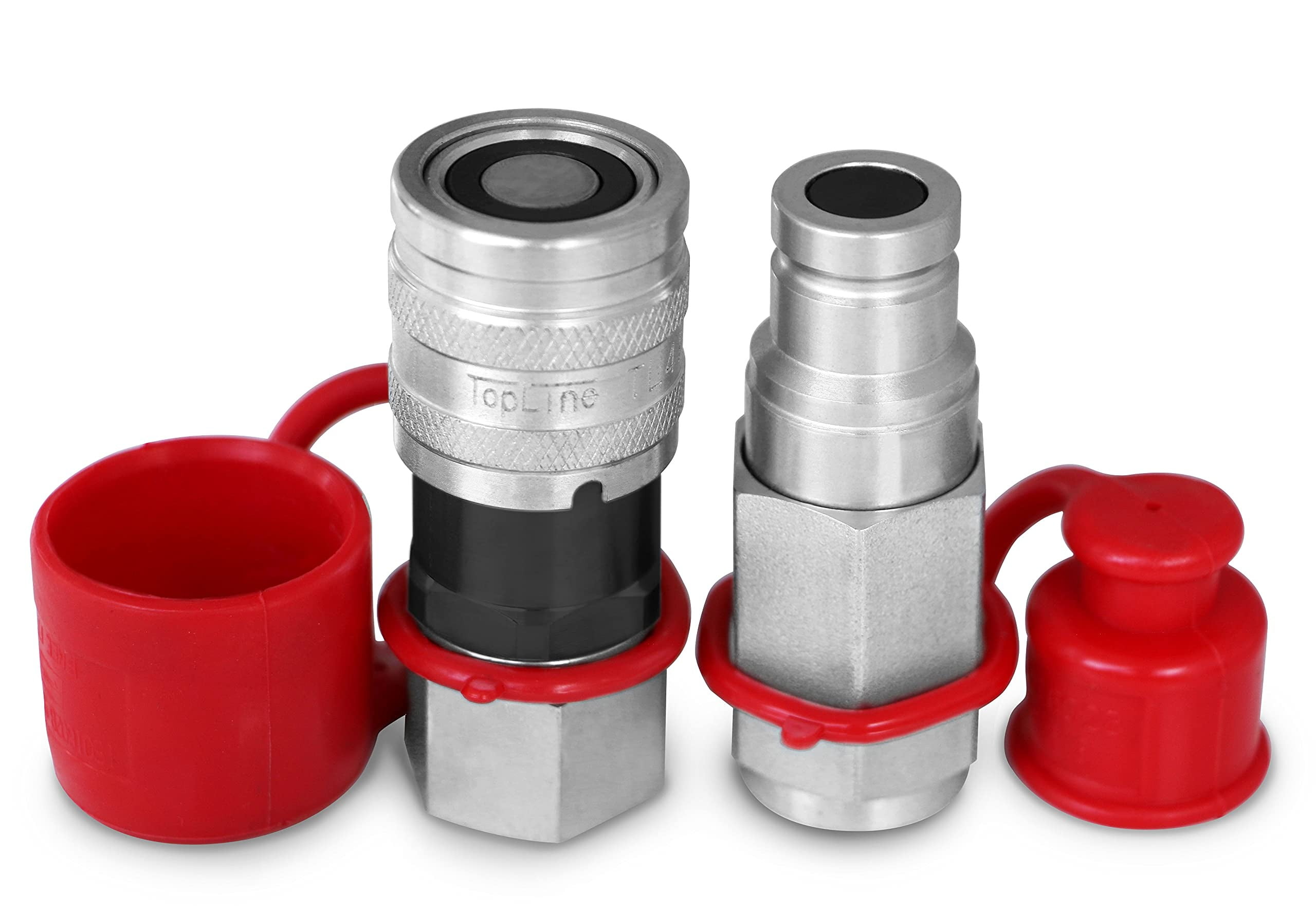 TL44 1/2" NPT Thread Flat Face Quick Connect Hydraulic Couplers 3/8 ...
