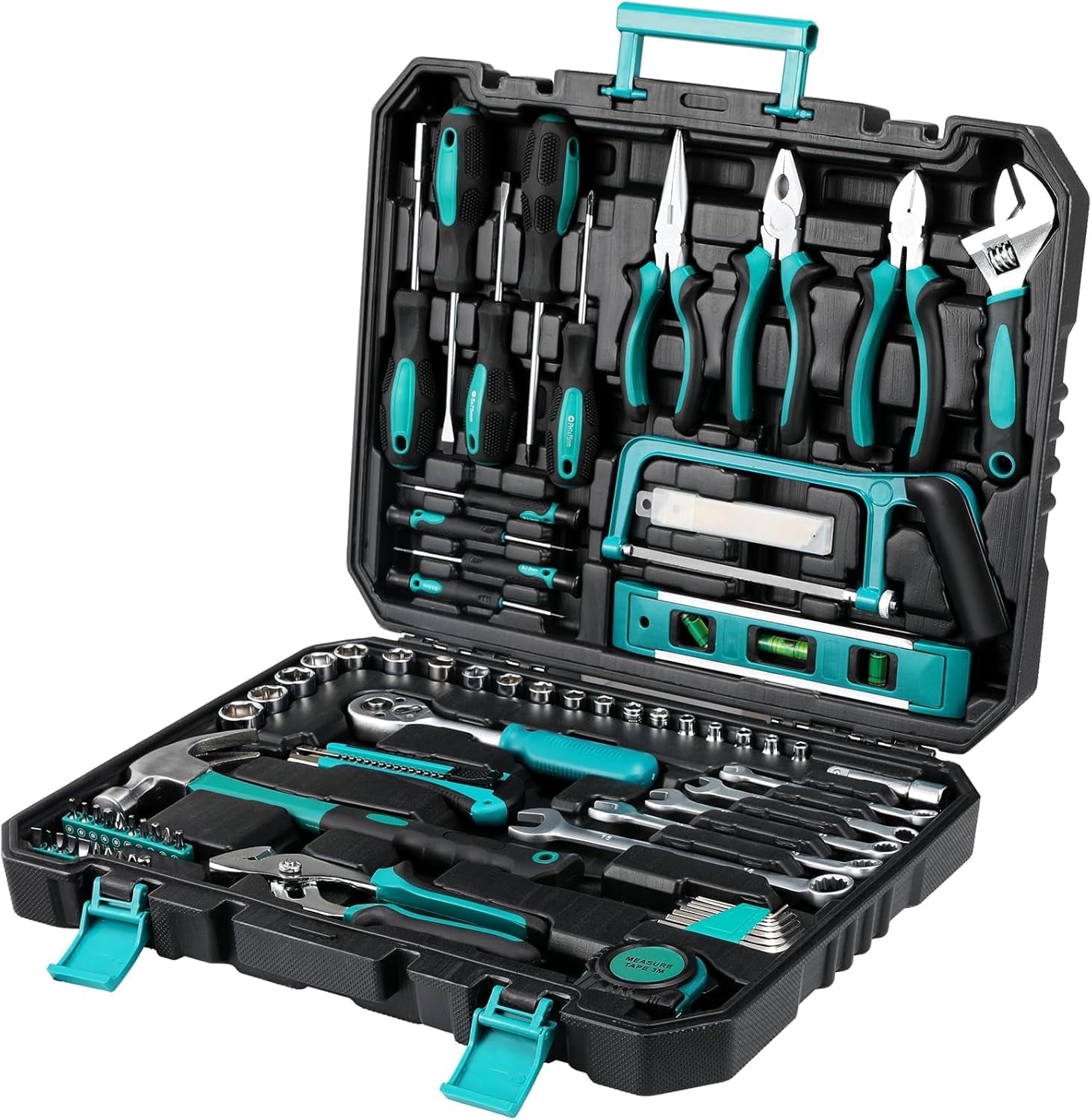 TLGREEN 79-Piece Tool Set with Ratchet, Wrenches, Drivers & Tool Box ...
