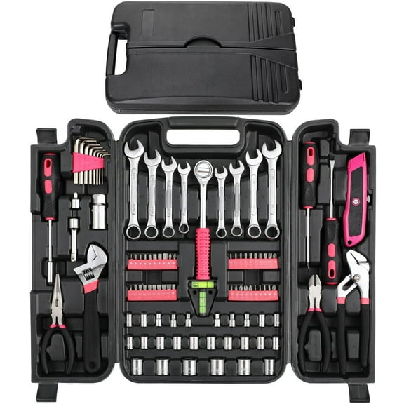 TLGREEN 79-Piece Tool Set with Ratchet, Wrenches, Drivers & Tool Box ...