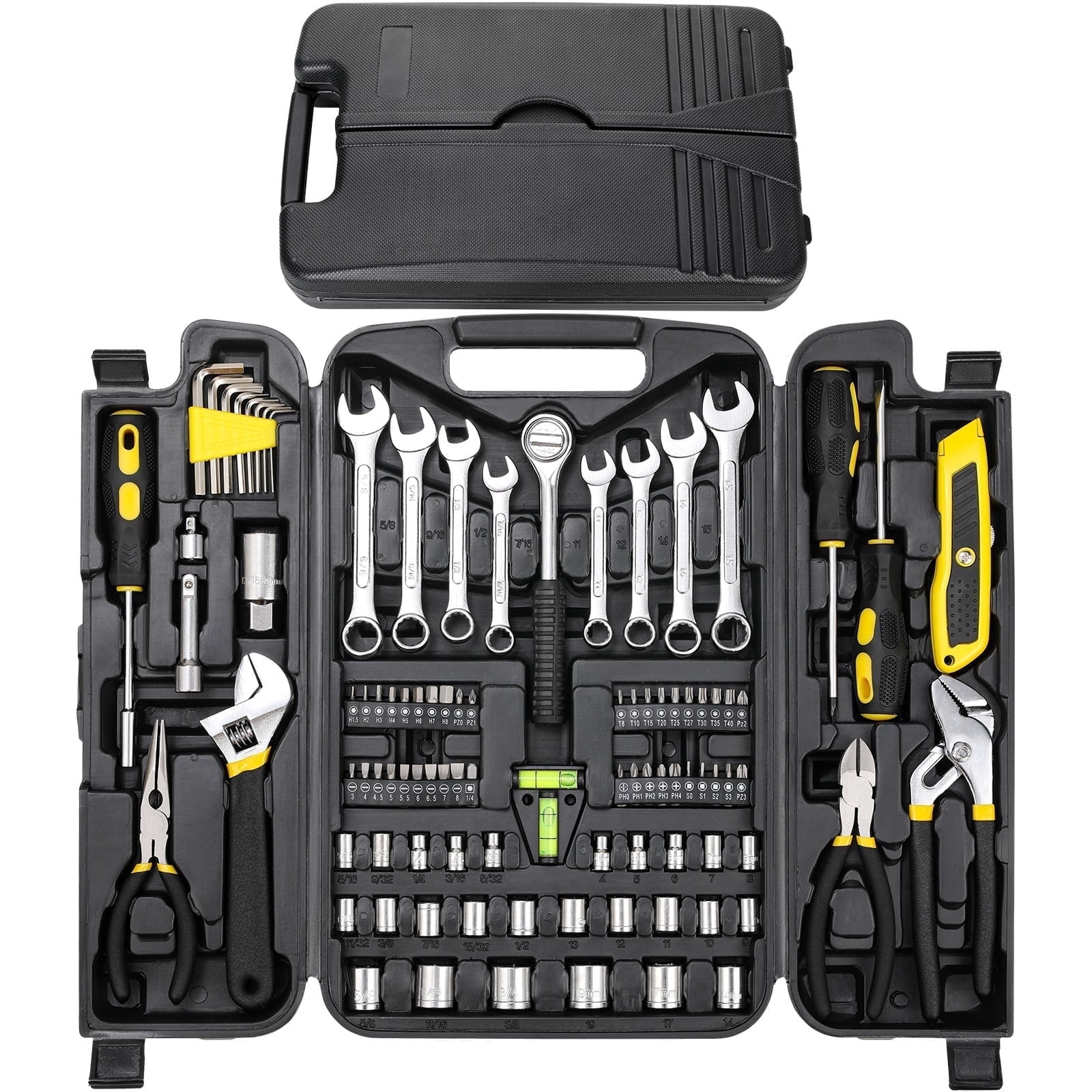 TLGREEN 95-Piece Mechanics Tool Set, Car Tool Kit with Adjustable ...