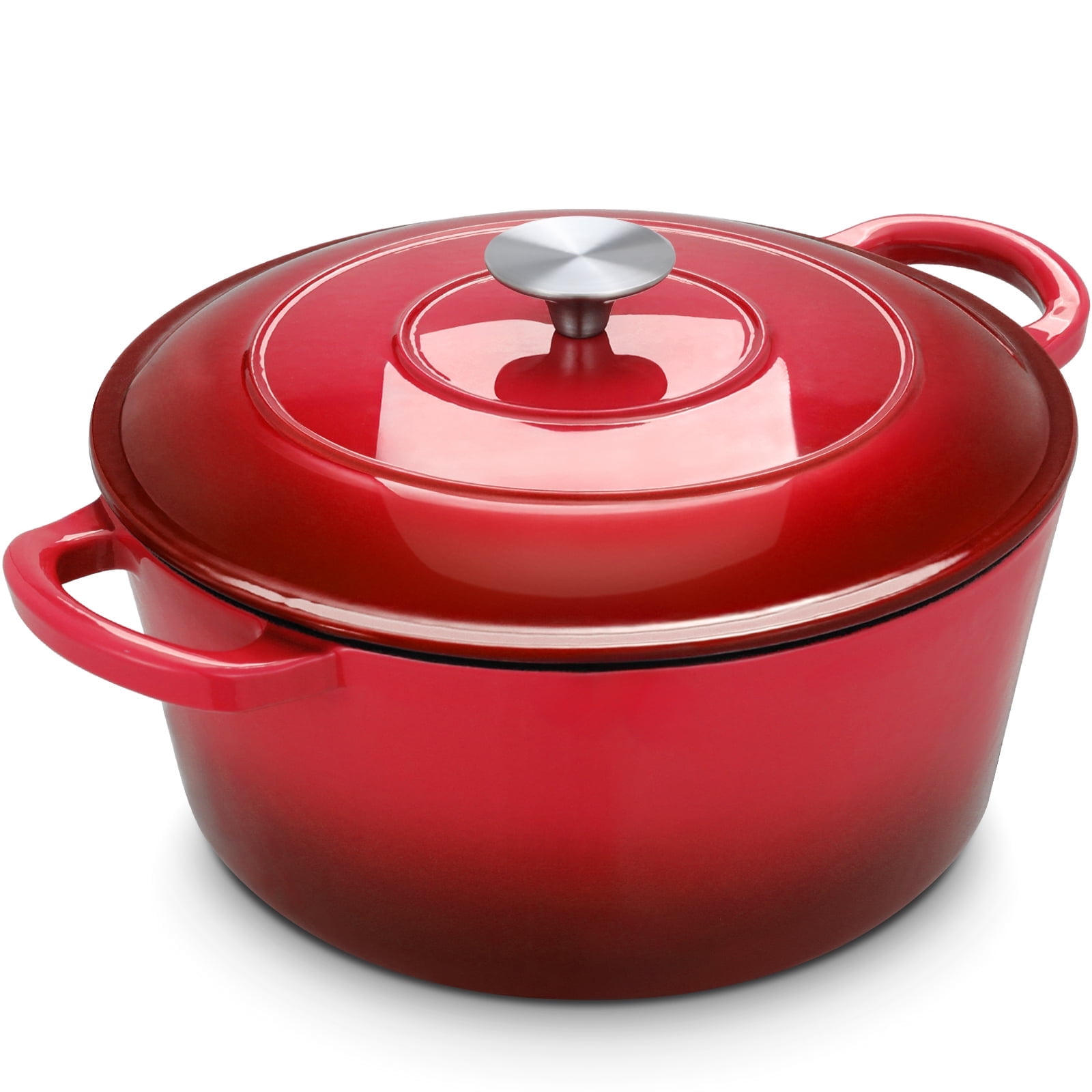 TLGREEN Enameled Cast Iron Dutch Oven Pot with Lid, Oven-Safe to 500°F ...