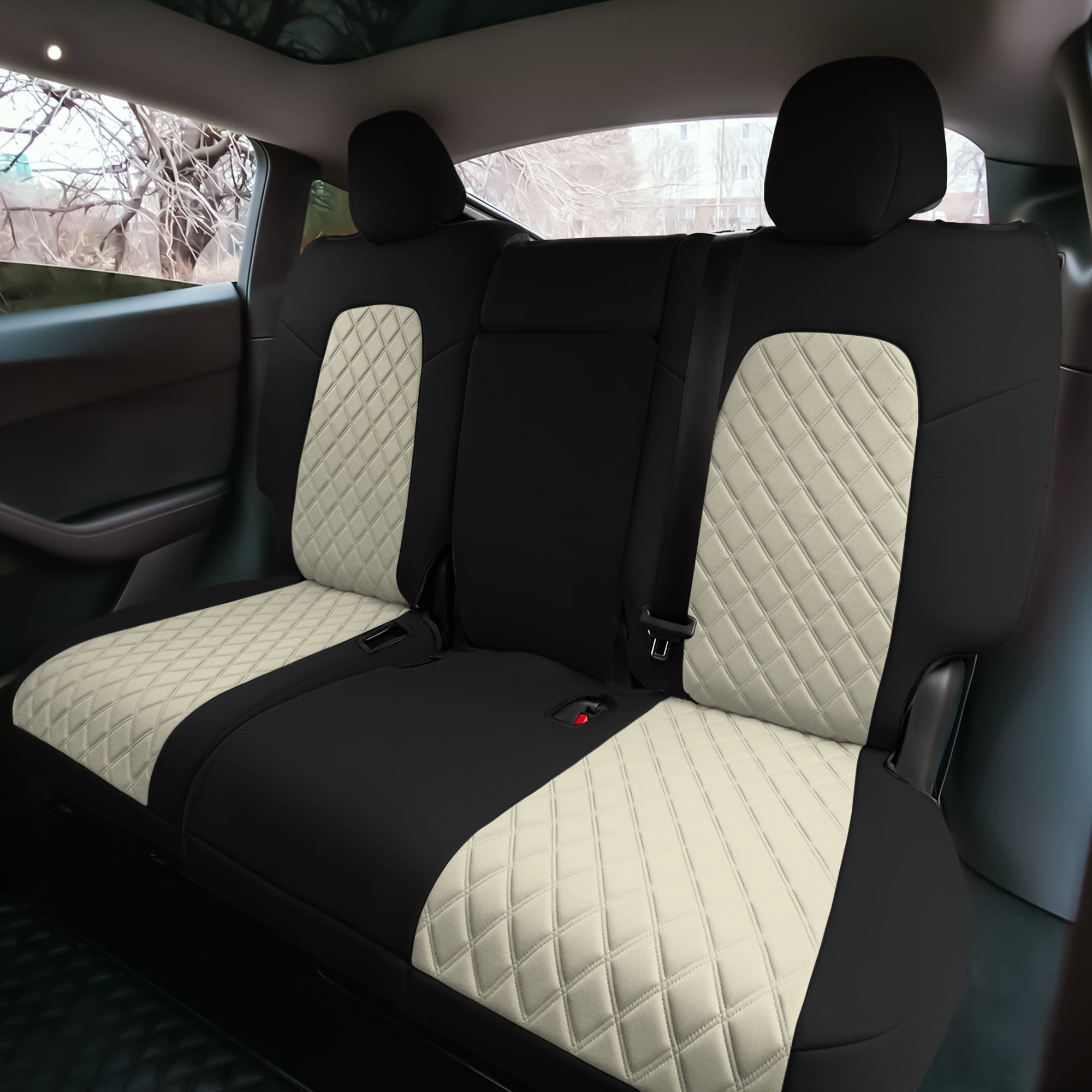 TLH Beige Rear Set Neoprene Custom Fit Seat Covers for 2020 - 2024 ...