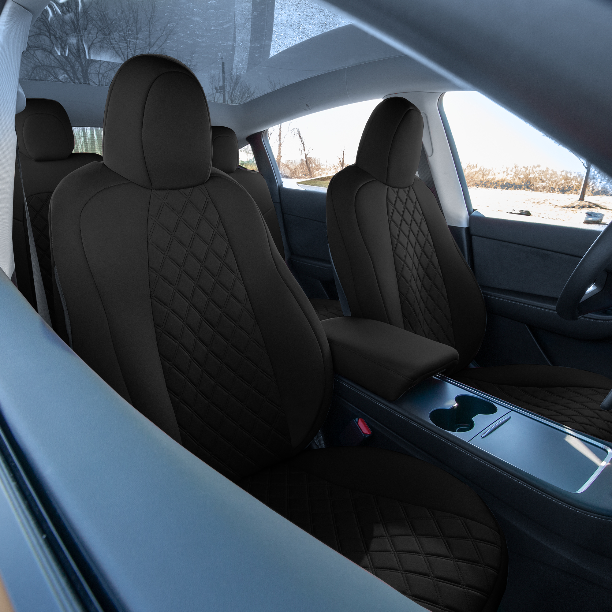 TLH Black Full Set Neoprene Custom Fit Seat Covers for 2020 - 2024 ...