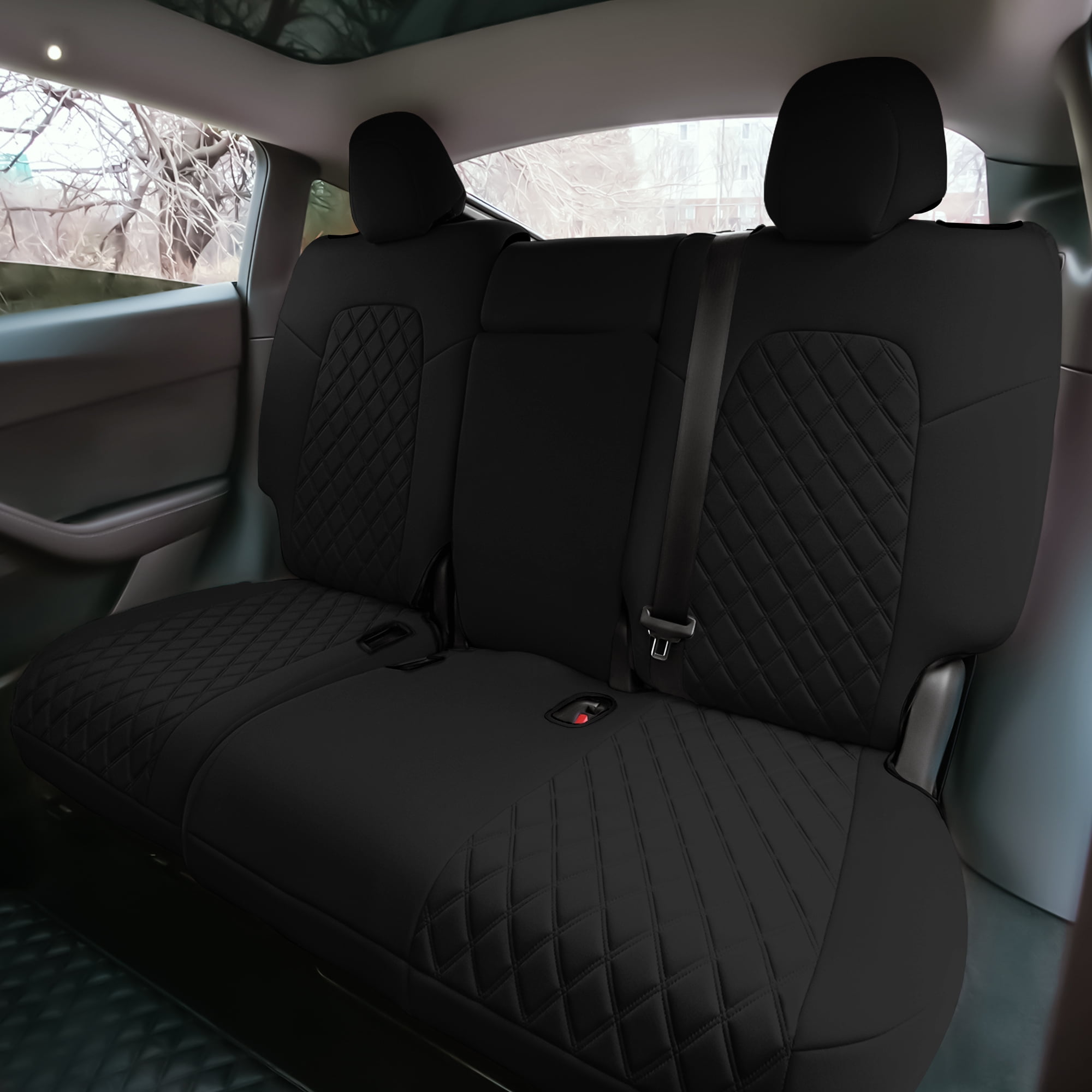TLH Black Rear Set Neoprene Custom Fit Seat Covers for 2020 - 2024 ...