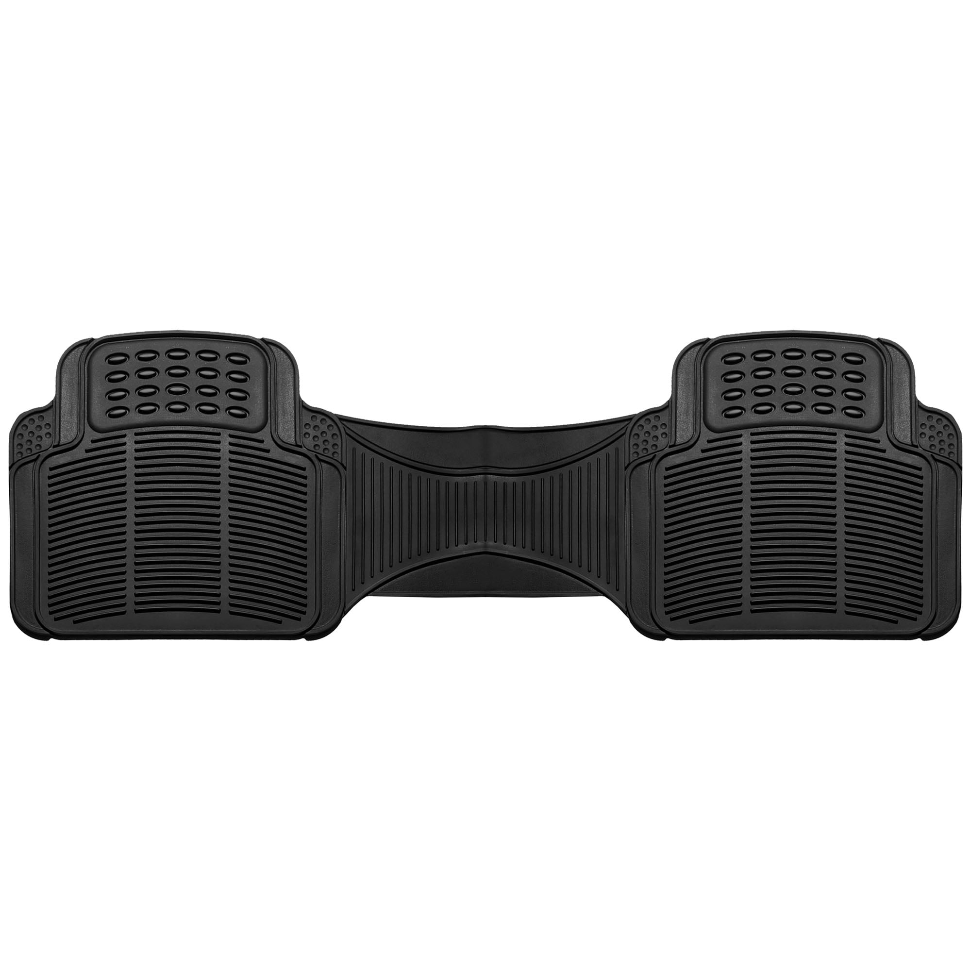 TLH Heavy-Duty Black Rubber Rear Floor Mats, Universal Fit, ClimaProof ...