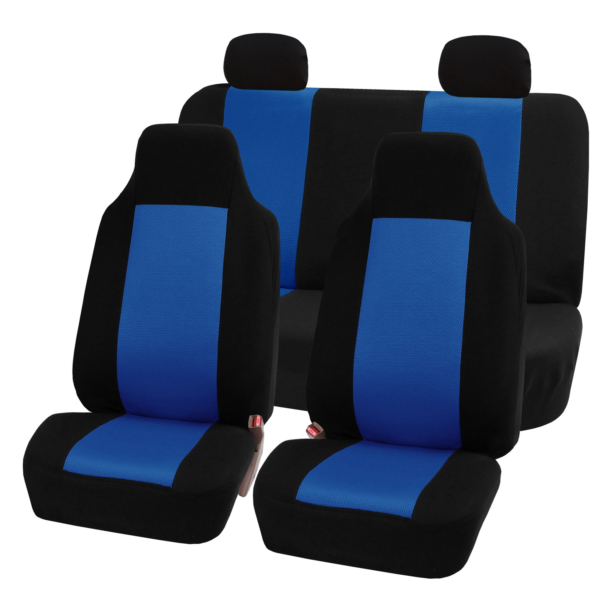 TLH Classic Cloth Blue Seat Covers Full Set Cloth, Universal Fit ...