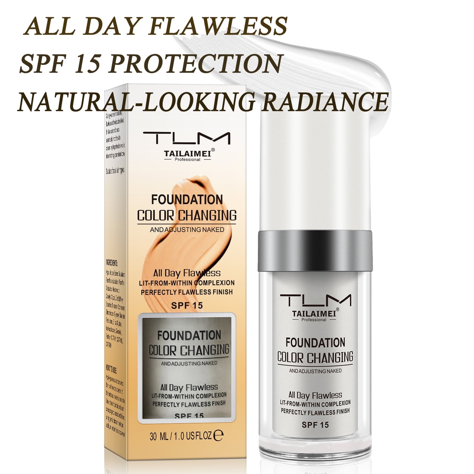 TLM Makeup Foundation with Color-Changing Technology, SPF 15, 1 piece ...