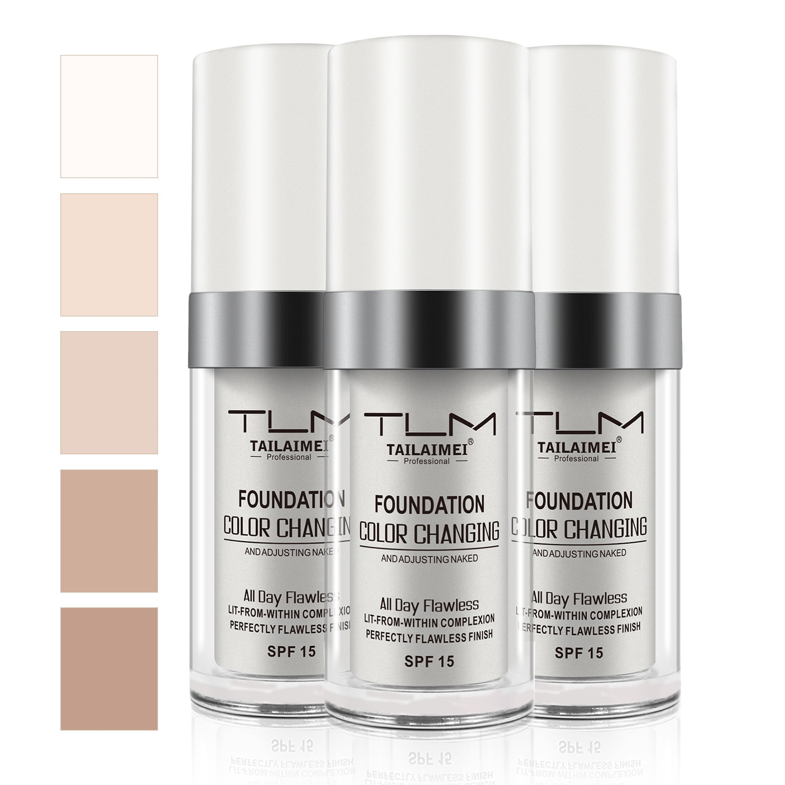 TLM Foundation Color Changing SPF50, Long-lasting, Non-greasy, Natural ...