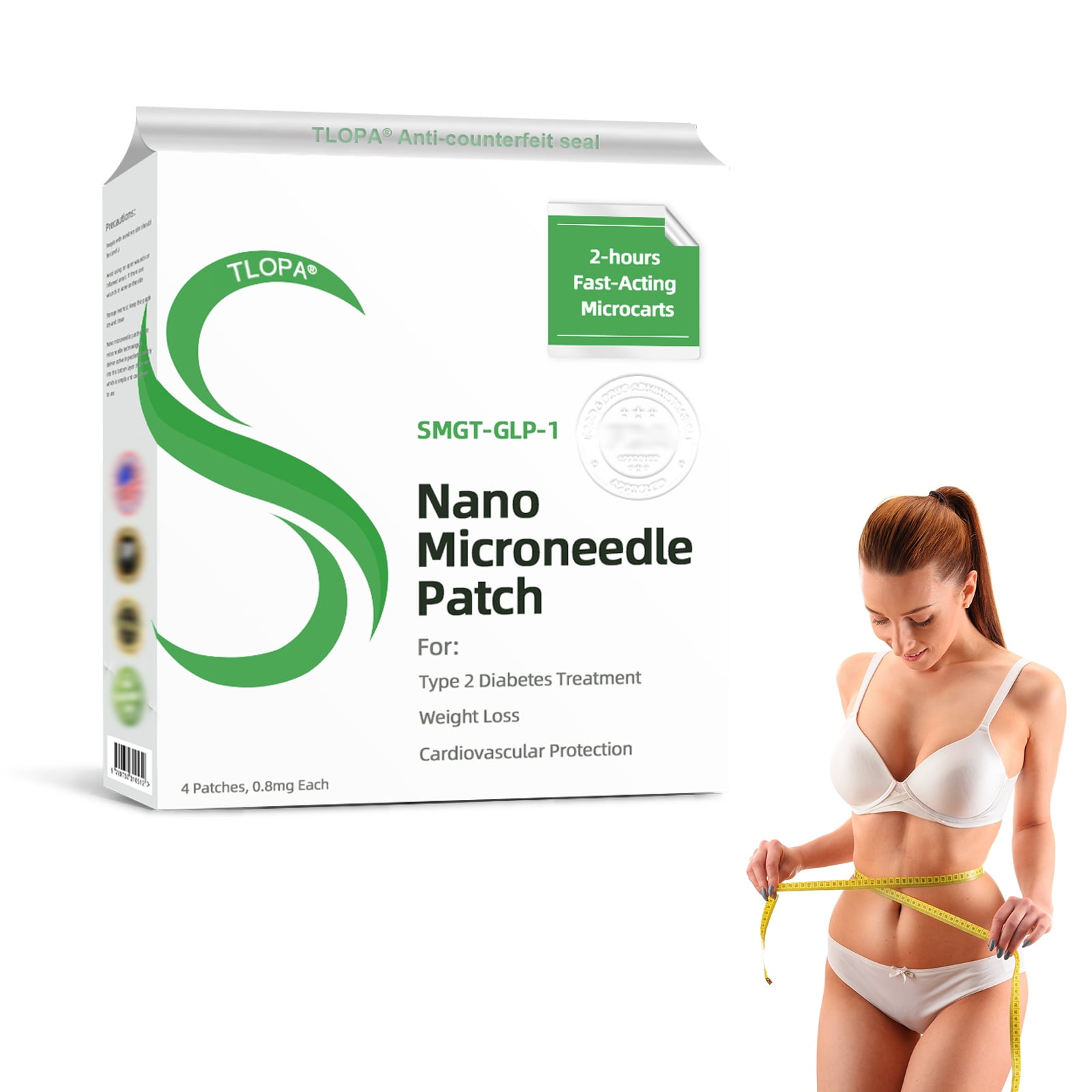 TLOPA CMGT-GLP-1 Nano Microneedle Patch, Firming Skin and Body Shaping Care Patch, GLP 1 Patches ...