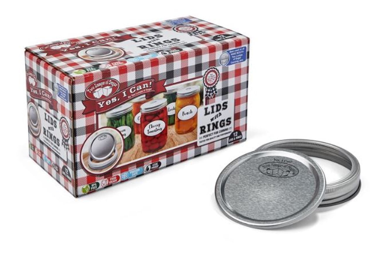 TLS Canning Jar Lids and Rings, 24 pack - Walmart.com