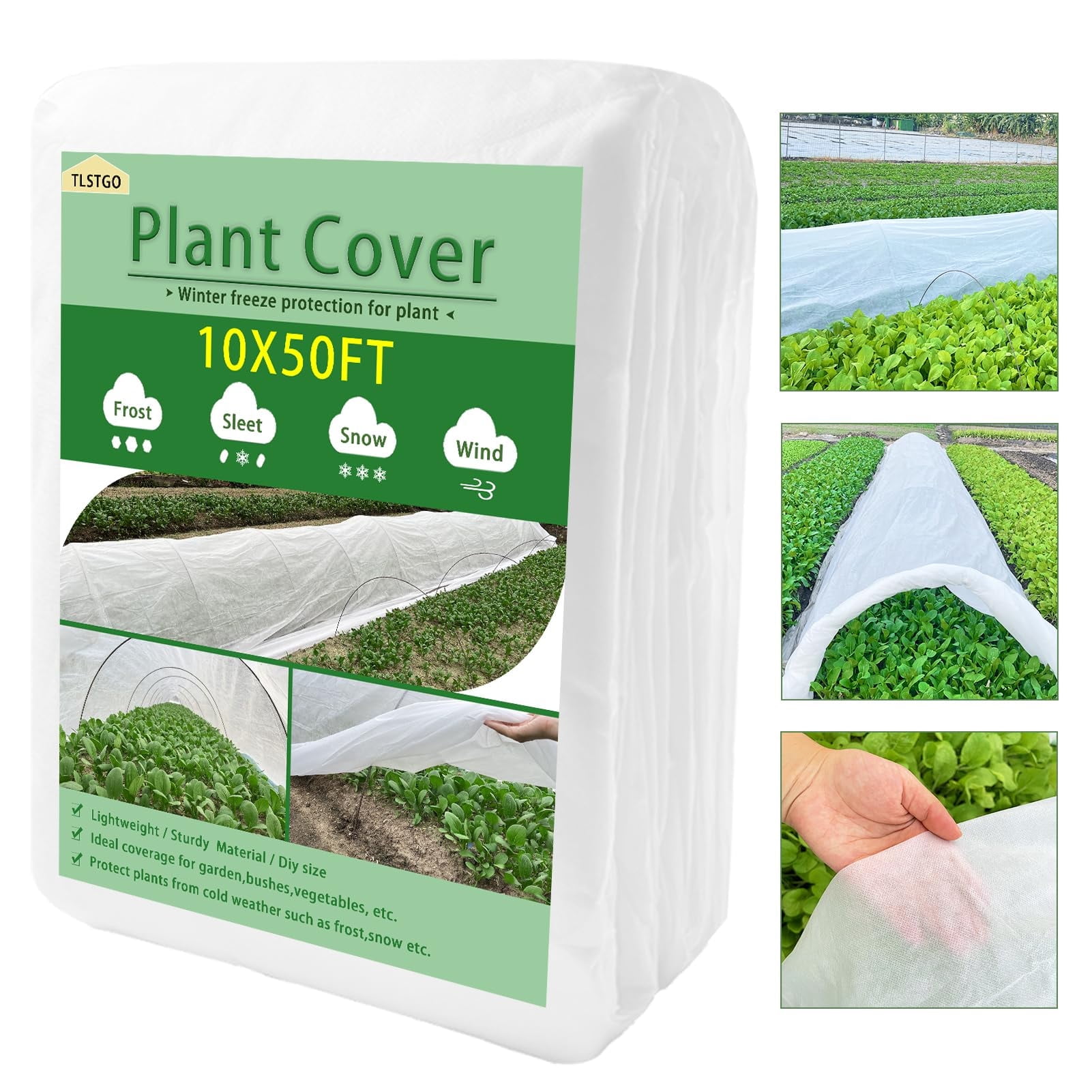 TLSTGO Plant Covers Freeze Protection,10X50Ft Large Plant Covers Frost ...