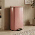 TLSUNNY 30L Stainless Steel Step Trash Can, 8 Gal Kitchen Garbage Bin ...