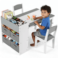 TLSUNNY, Kids Art Table and Chairs Set, Large Toddler Activity Table ...